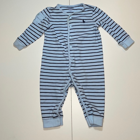 Ralph Lauren | One Pieces | Ralph Lauren Baby Boy Striped Footless ...